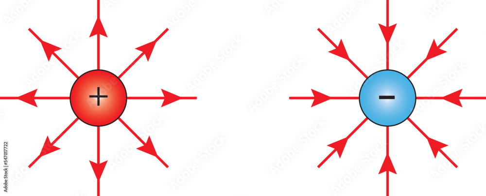 electron nuclei the directions of the charges are positive and negative ...