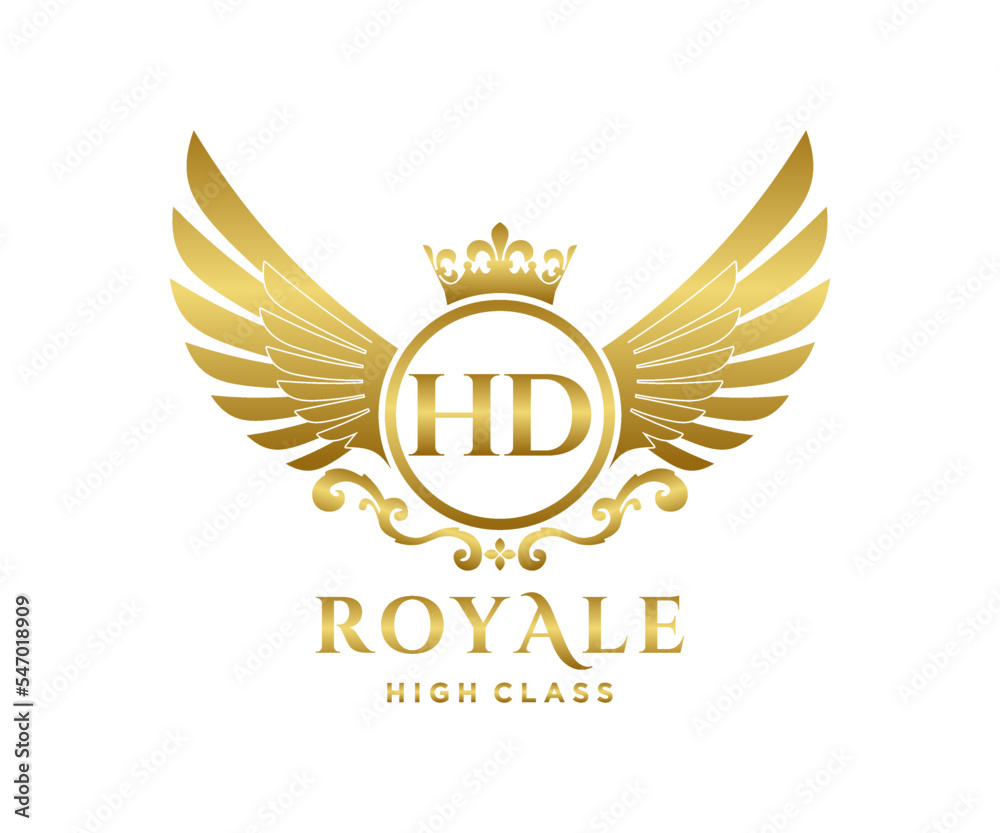 Golden Letter HD template logo Luxury gold letter with crown. Monogram ...