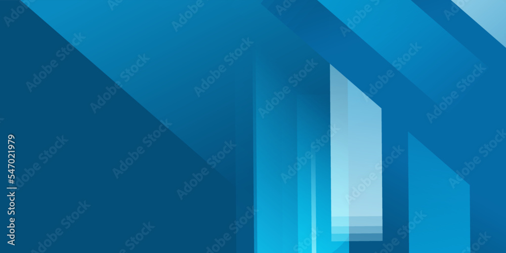 Abstract banner design with blue geometric background. Blue banner ...