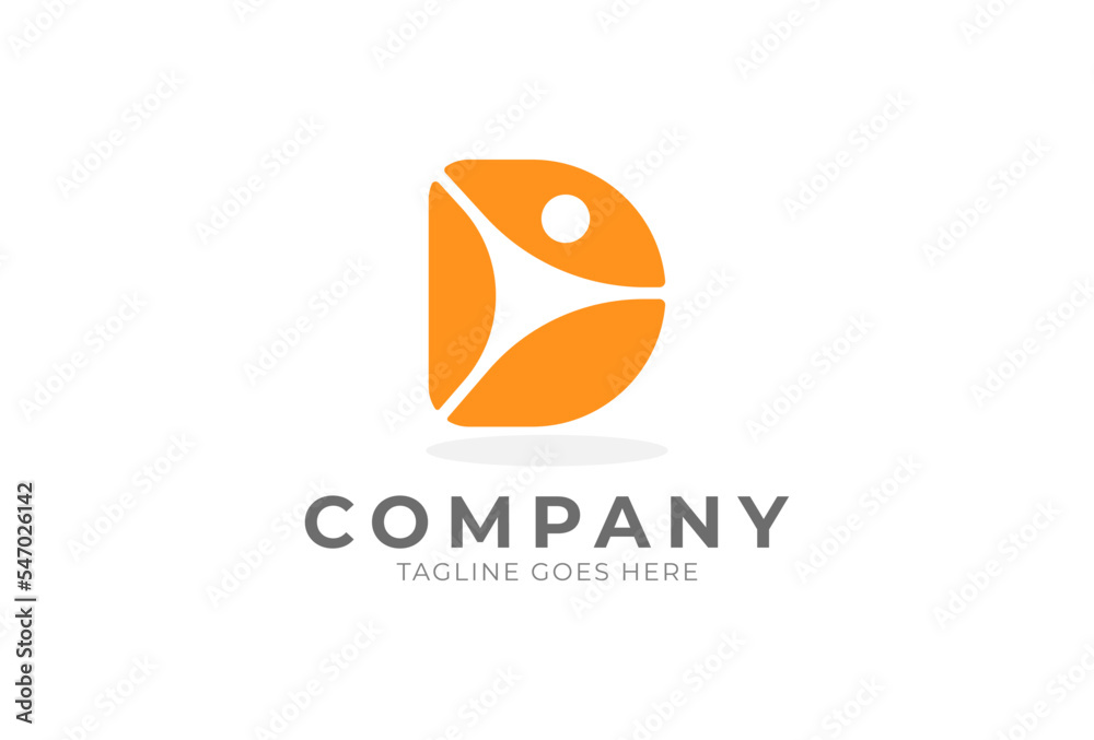 Letter D People Logo, Letter D and People combination ,usable for brand ...