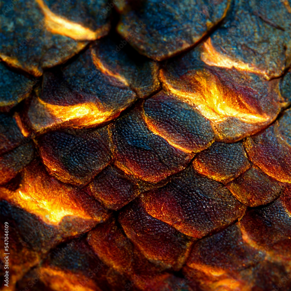 render of flaming dragon scales textures Stock Illustration | Adobe Stock