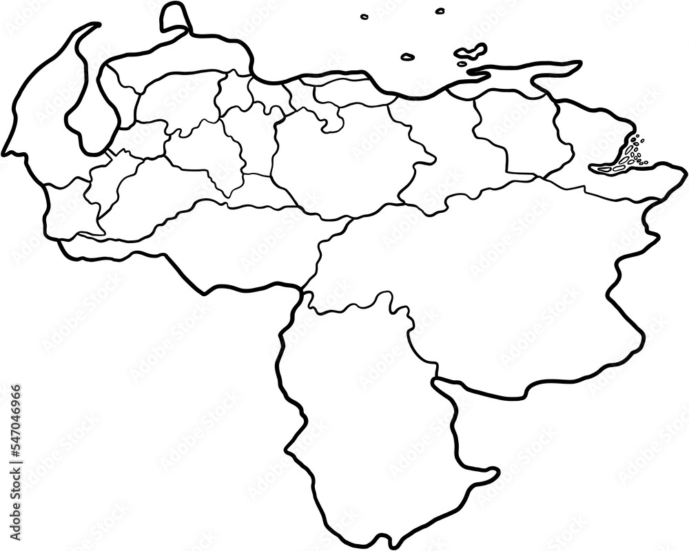 doodle freehand drawing of venezuela map. Stock Illustration | Adobe Stock