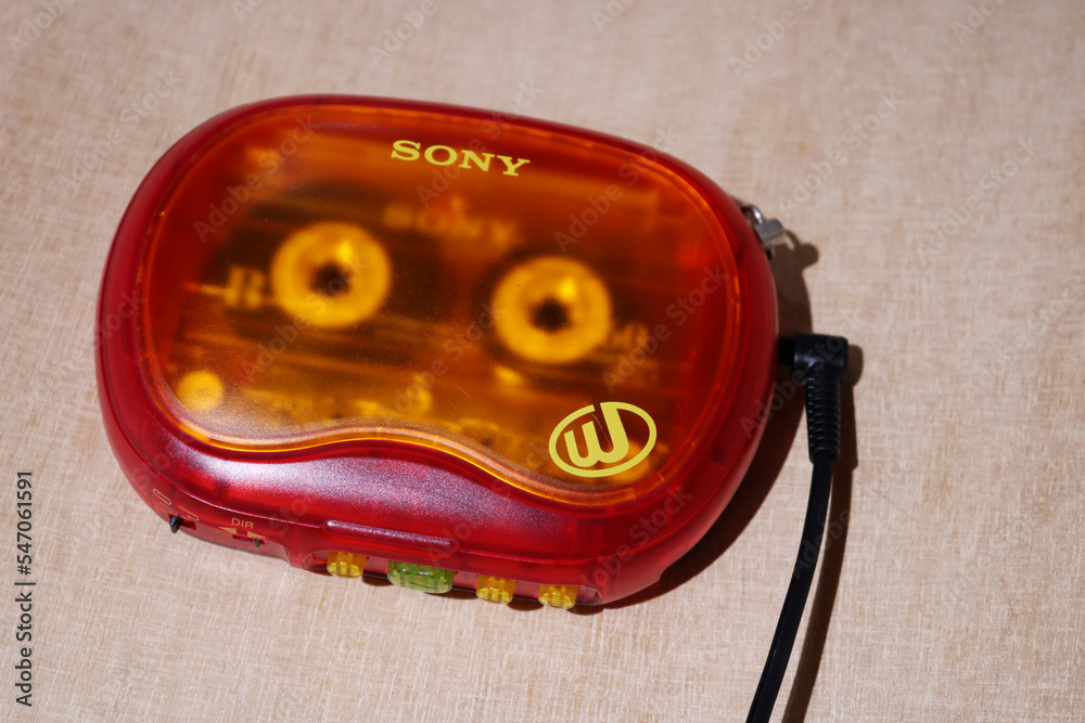 TOKYO, JAPAN - August 24, 2019: A special edition Sony Walkman 'Beans ...