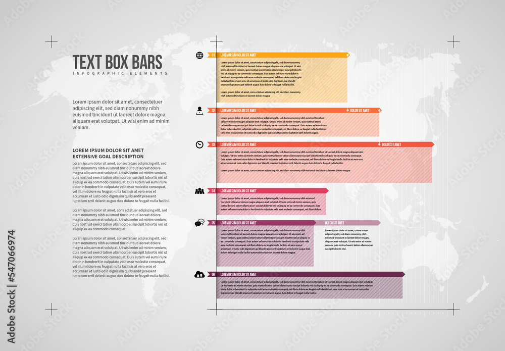 Text Box Bars Infographic Stock Template | Adobe Stock