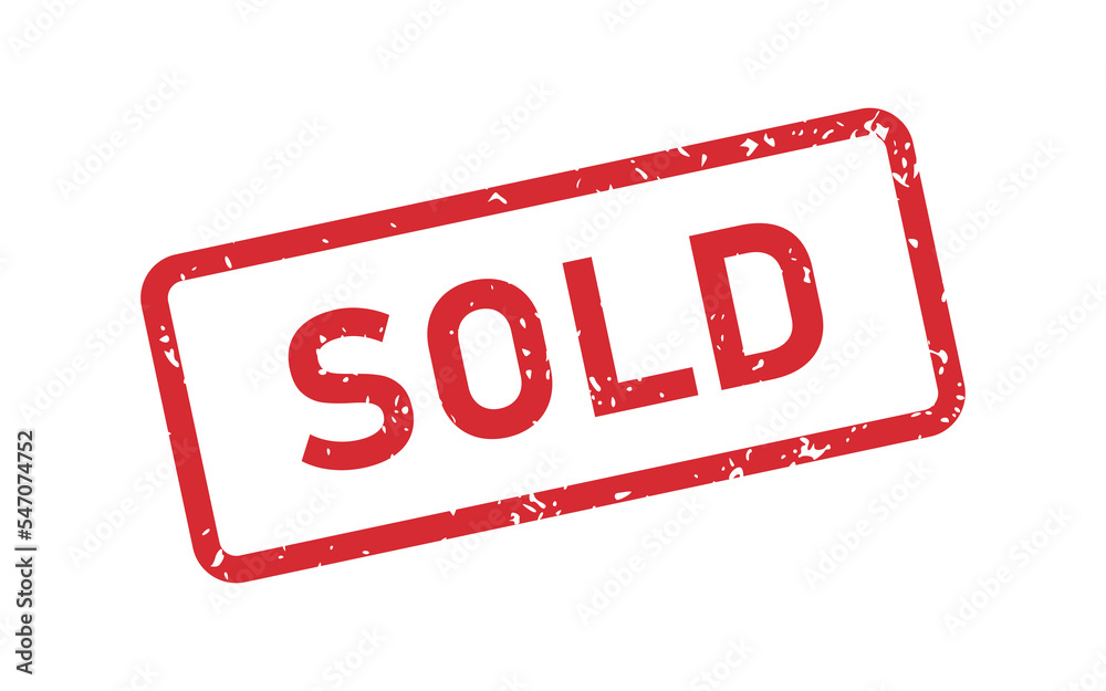 Grunge Sold word rubber stamp. Sold sign sticker set. Grunge vintage ...