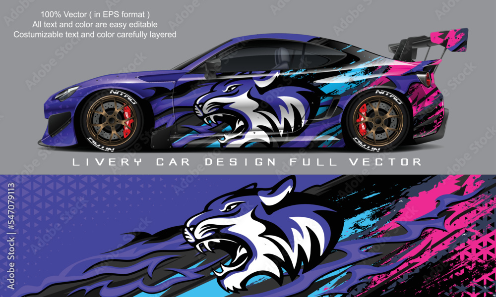 car livery graphic vector. abstract grunge background design for ...