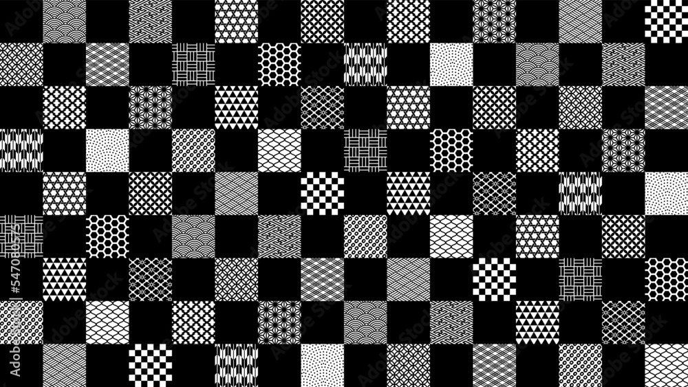 横長の和柄の背景素材 Stock Vector | Adobe Stock