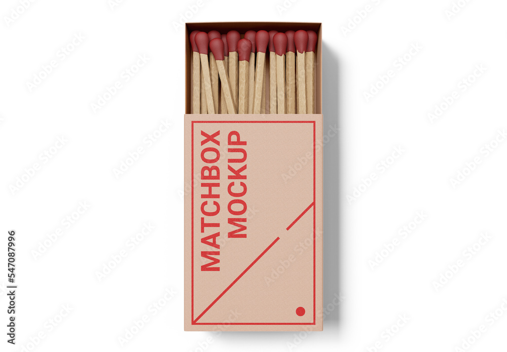 Safety Matches Box Mockup Stock Template | Adobe Stock
