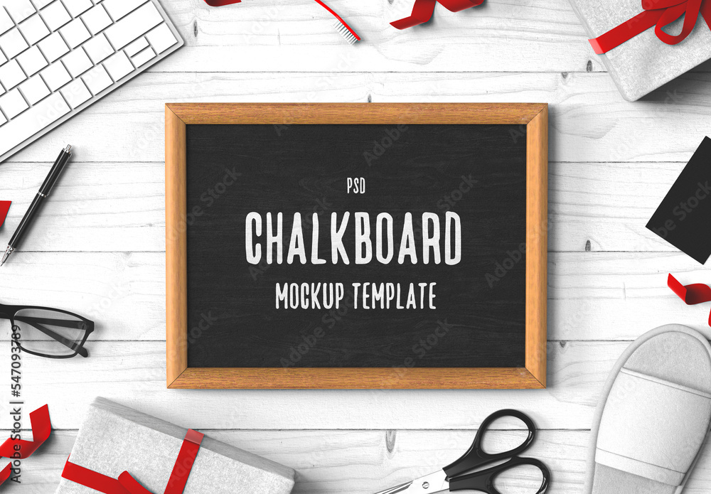 Chalkboard Mockup Template Stock Template | Adobe Stock