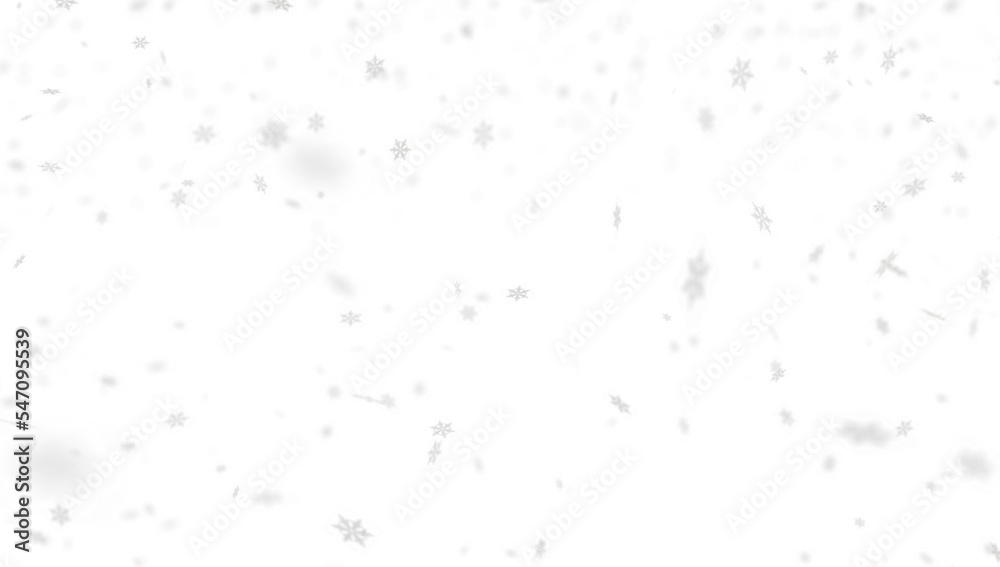 Snowflakes falling down on transparent background, heavy snow flakes ...