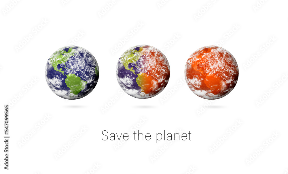 Climate change. Global warming concept. Earth. Save the planet ...