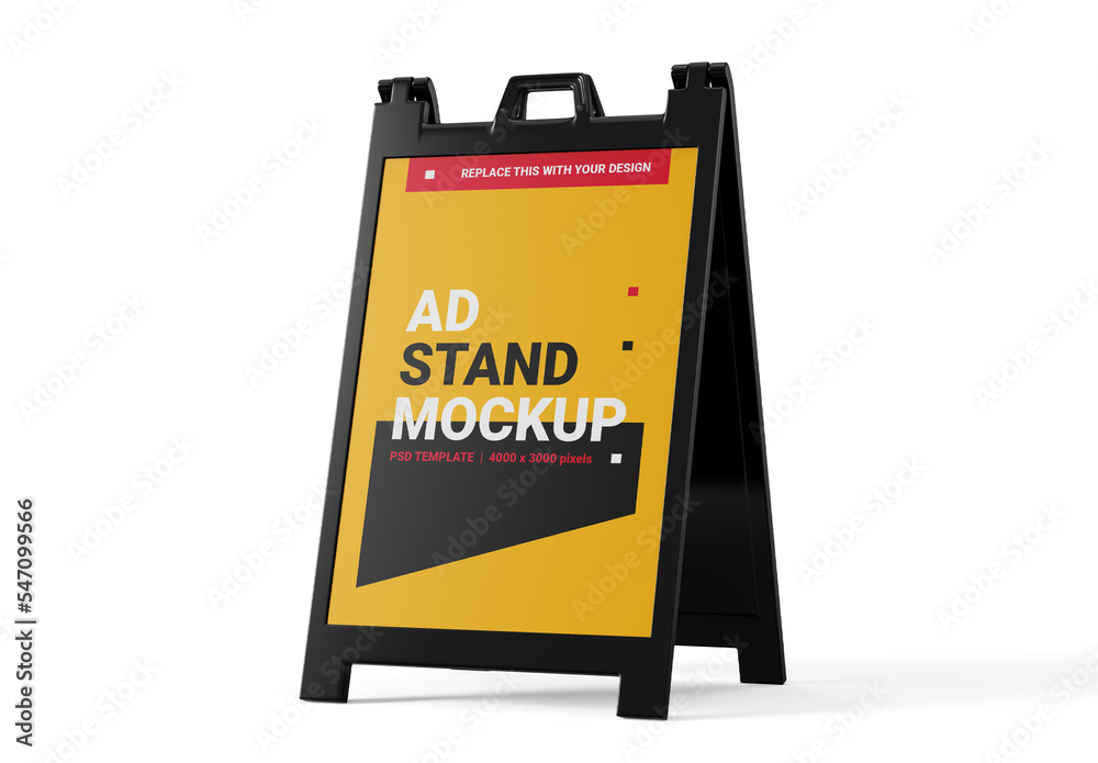 People Stopper Street Board Mockup Stock Template | Adobe Stock