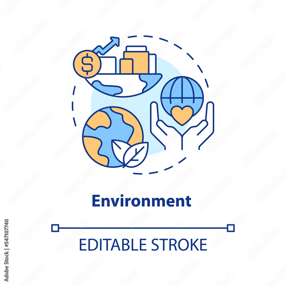 Environment concept icon. Sustainable development. Pillar of inclusive ...
