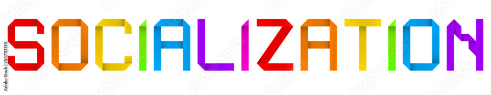Vector concept or conceptual paper origami font forming the word ...