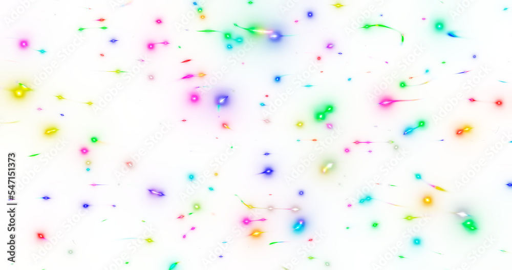 PNG transparent. Fantastic background of bright glowing particles in ...