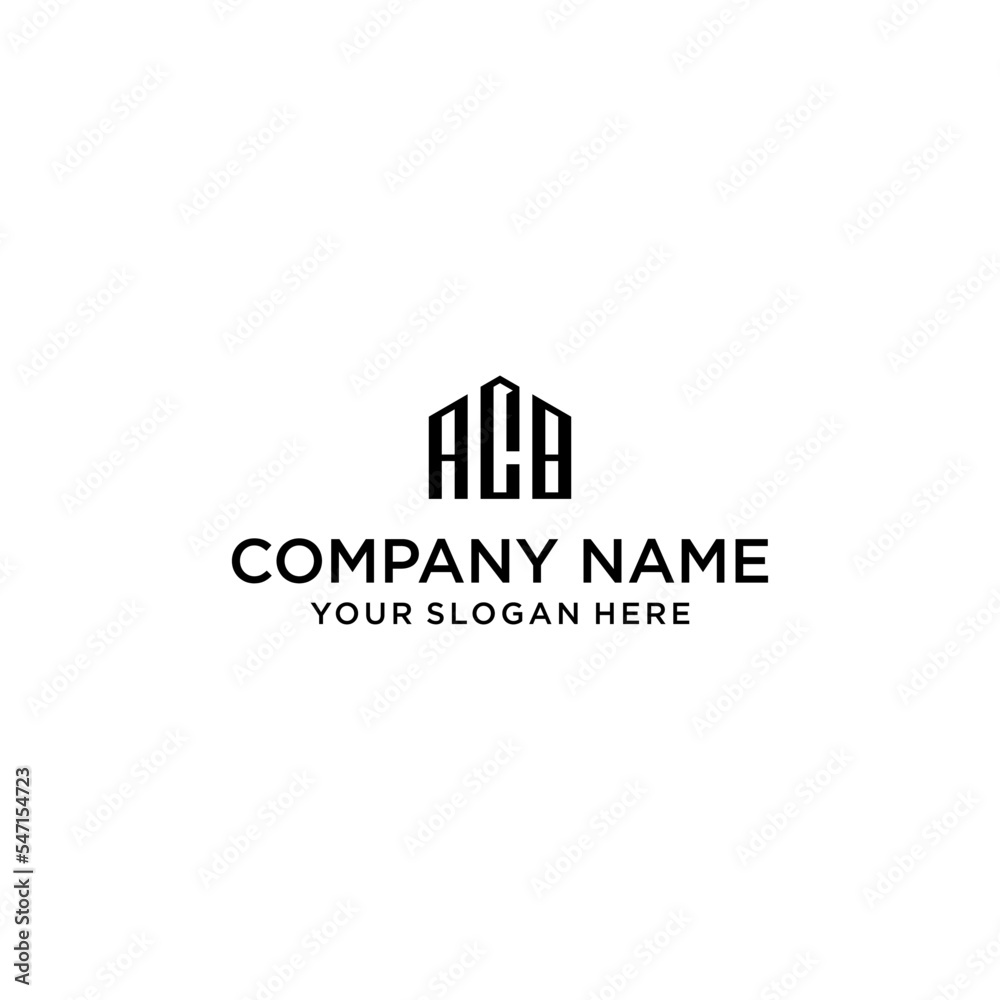 ACB building logo design inspiration Stock Vector | Adobe Stock