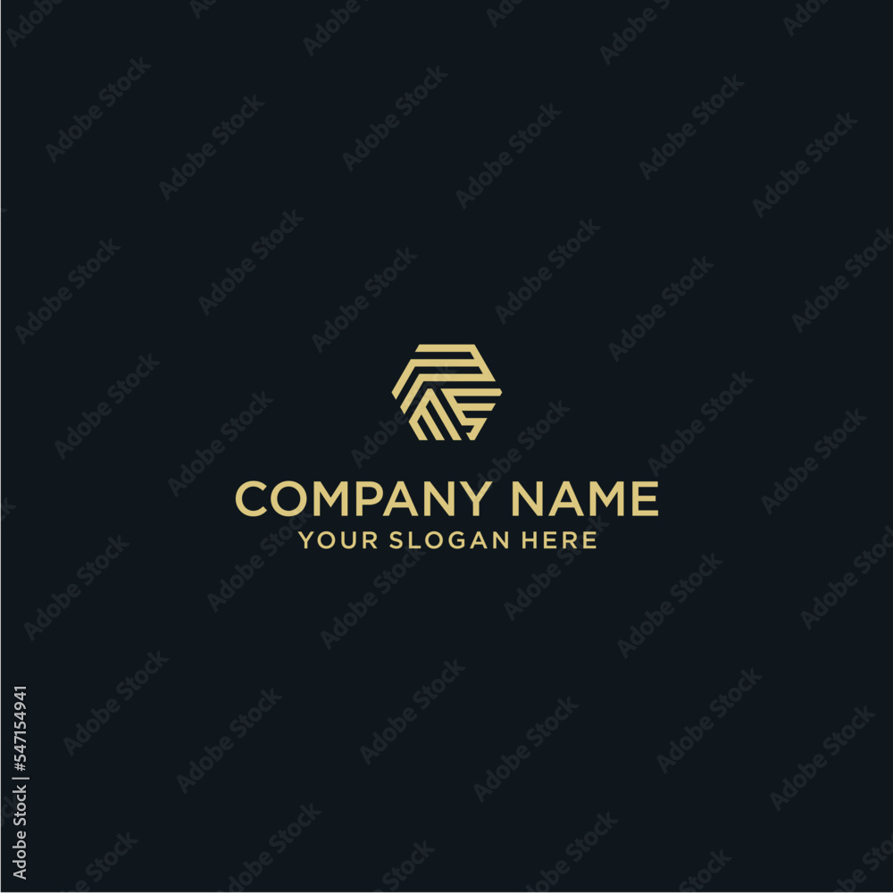 the creative design lines the MME hexagon shape and the cube logo with ...