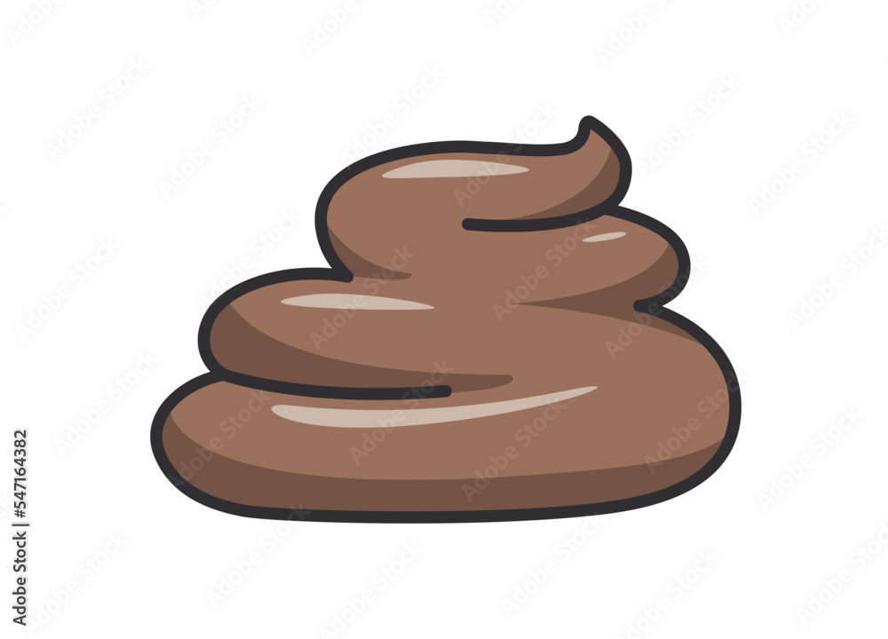Brown pile of shit. Dog feces with an unpleasant odor. Symbol of ...