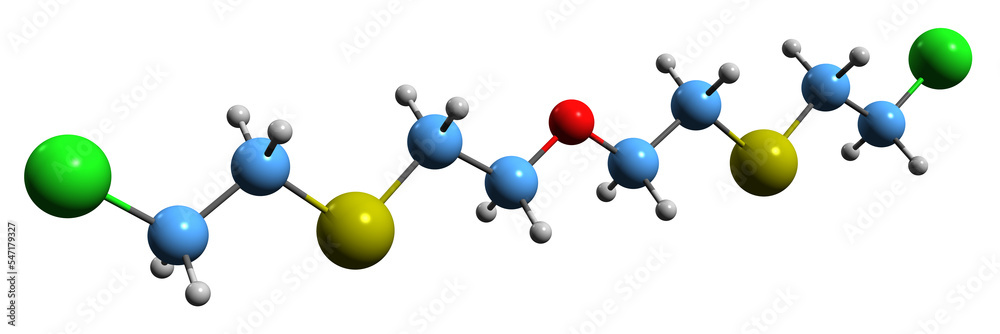 3D image of O-Mustard skeletal formula - molecular chemical structure ...