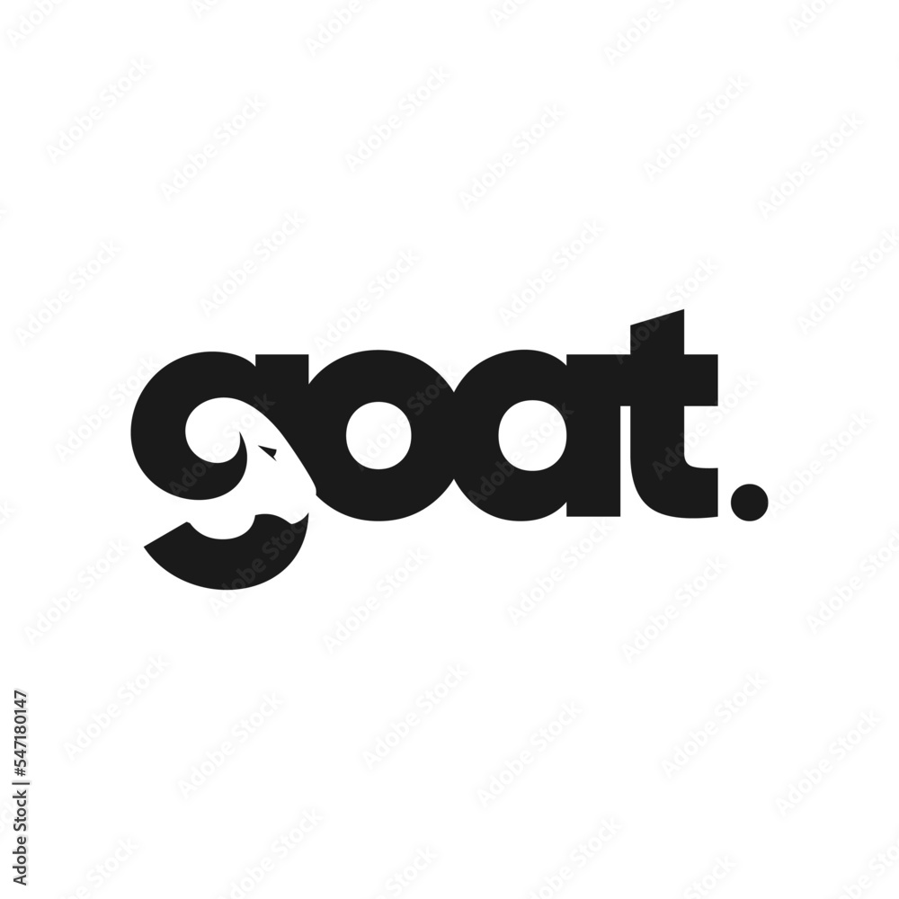 goat typography logo inspiration, unique, elegant Stock Vector | Adobe ...