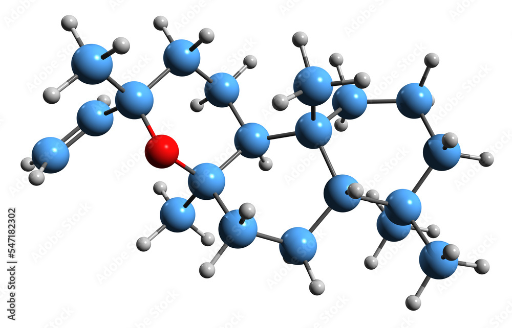 3D image of maloyloxide skeletal formula - molecular chemical structure ...
