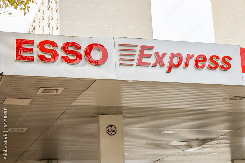 Esso Express gas station sign Stock Photo | Adobe Stock