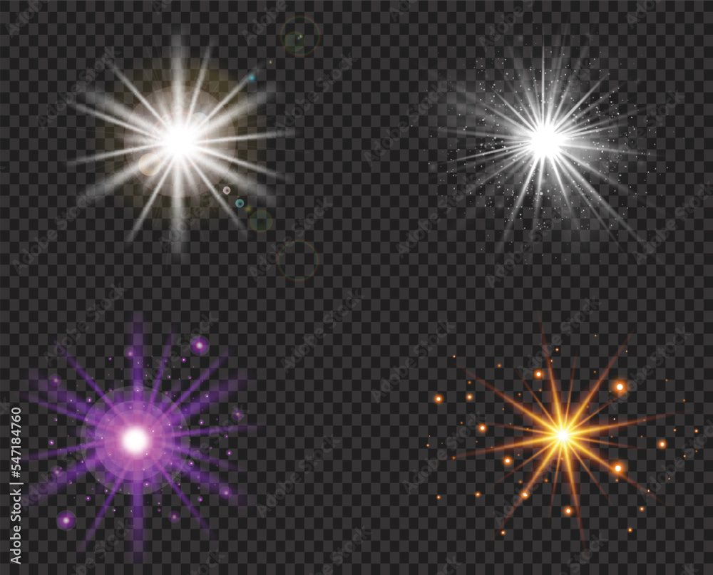 Realistic Lens Flare and Light Effect Element Stock Vector | Adobe Stock