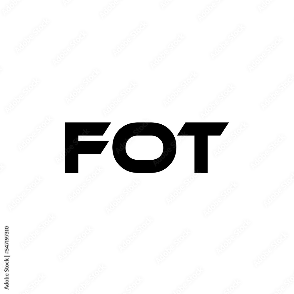 FOT letter logo design with white background in illustrator, vector ...