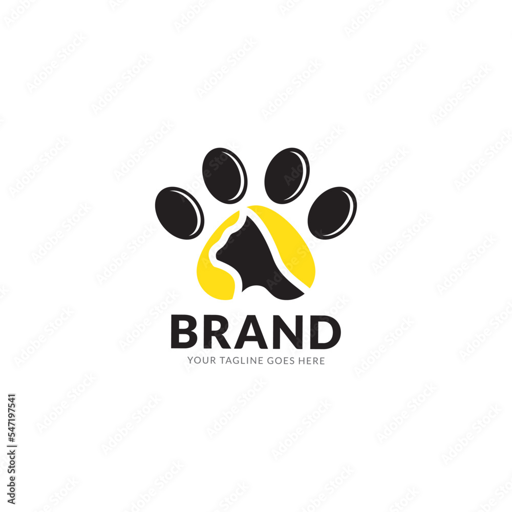 Pet Shop logo design template. Modern animal icon label for shop ...