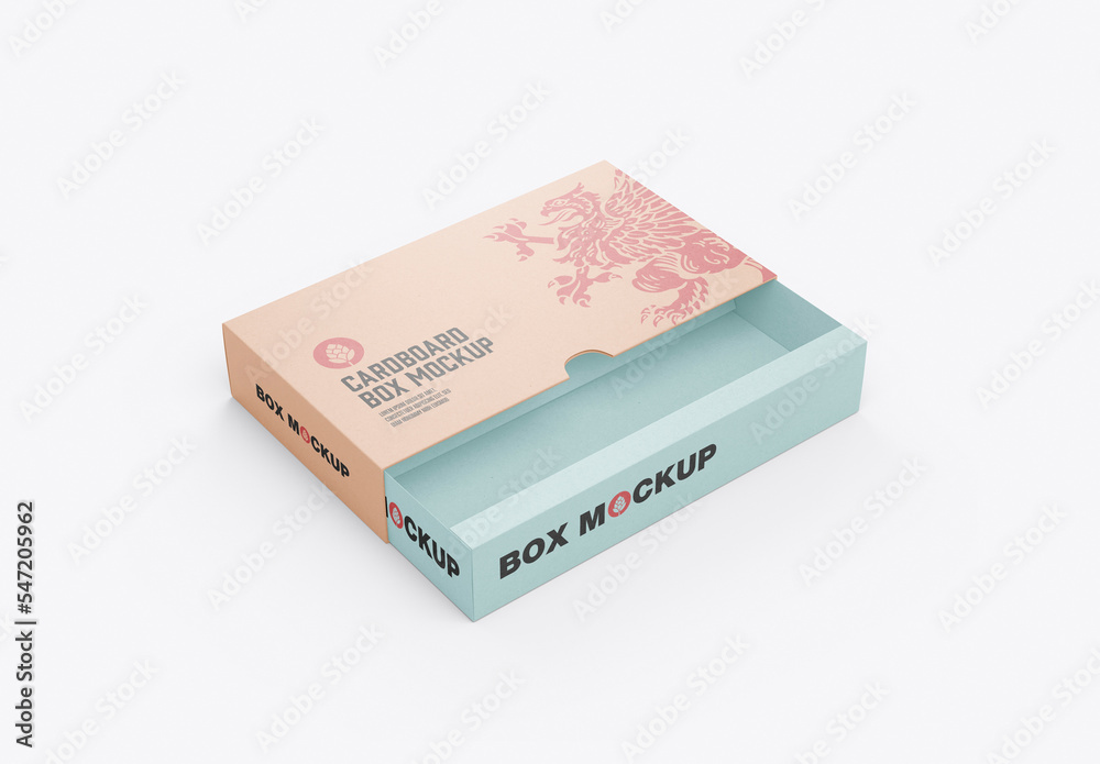 Slide Box Mockup Stock Template | Adobe Stock