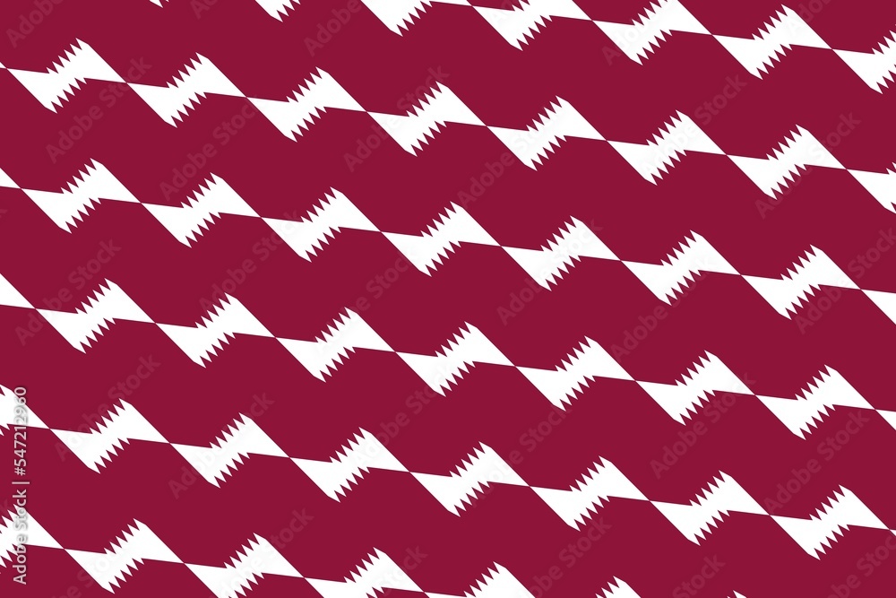 Geometric pattern in the colors of the national flag of Qatar. The ...