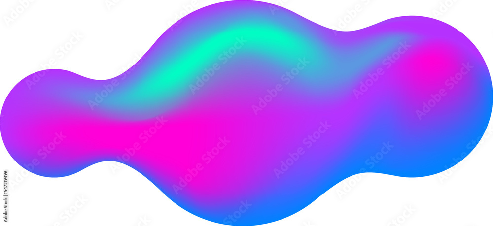 Gradient blob shape. Abstract organic random form. Liquid fluid background. Amoeba bubble and ...