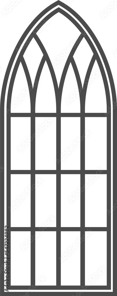 Poster Gothic window outline – Wall Art | UkPosters