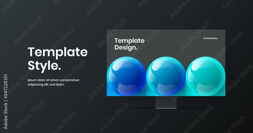 Unique computer display mockup site screen layout. Premium website ...