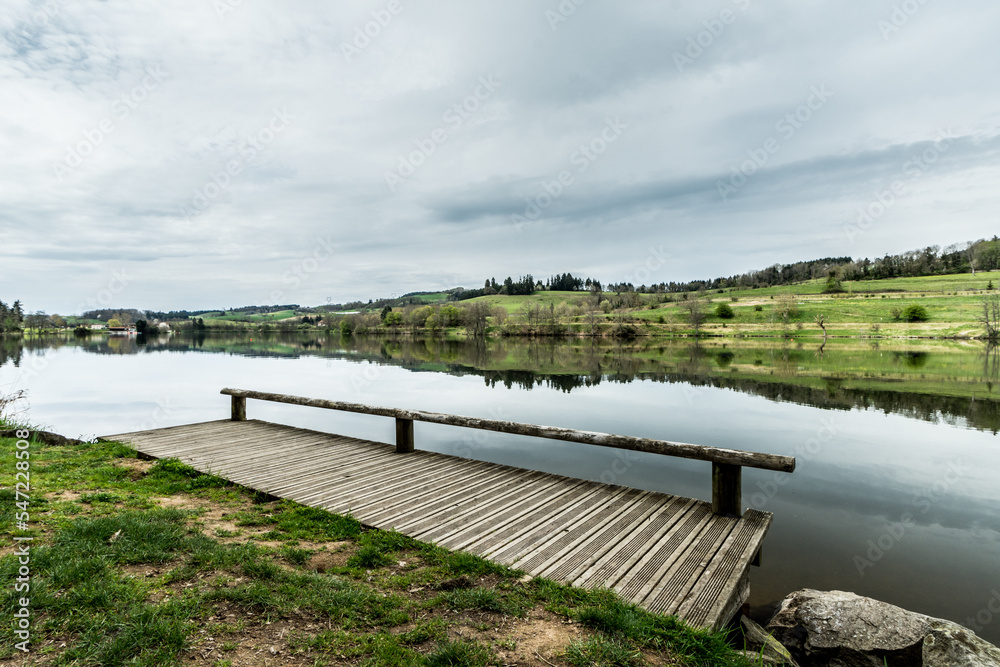 ponton bord du lac Stock Photo | Adobe Stock