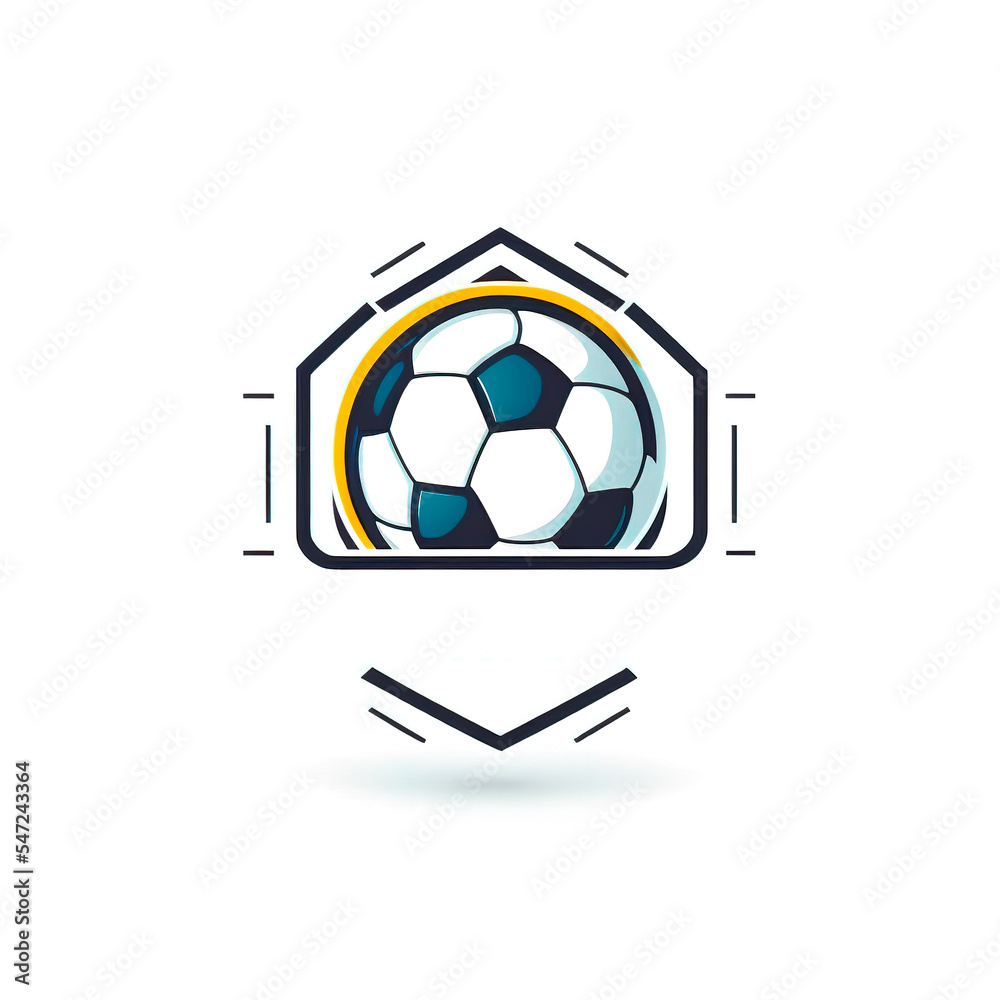 Soccer ball Logo Football sport team club league logo with soccer ...