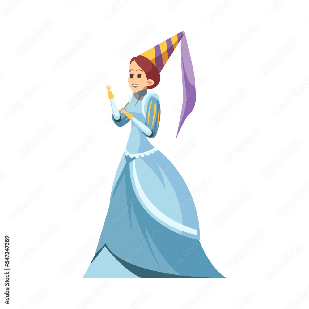 Medieval Woman Illustration Stock Vector | Adobe Stock