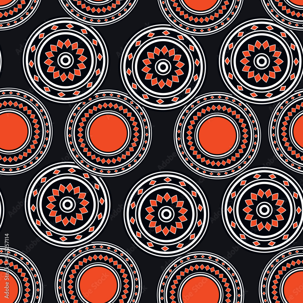 Seamless pattern with geometric aboriginal ornament. Ethnic tribal ...