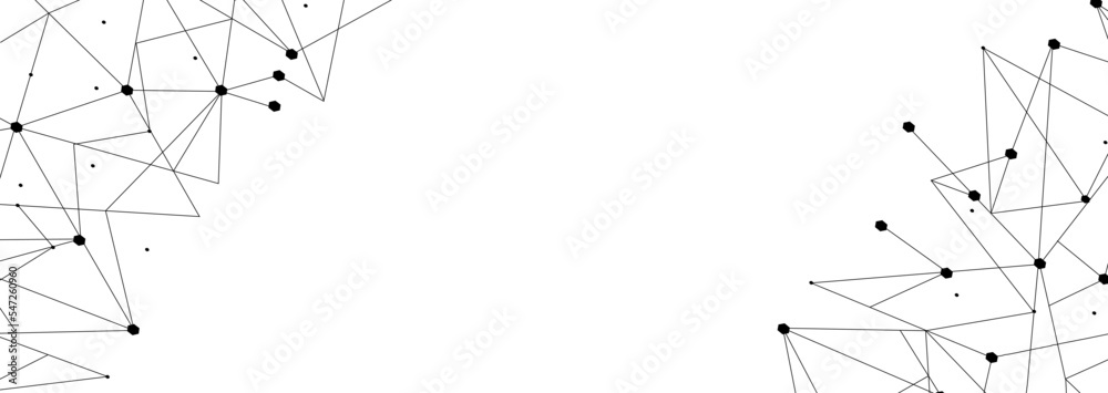 Black network. Abstract connection on white background. Network ...