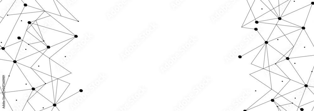 Black network. Abstract connection on white background. Network ...