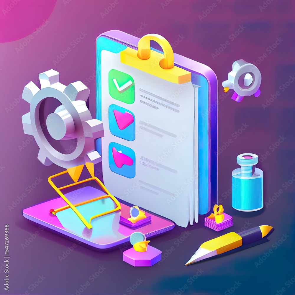 3d clipboard task plan management todo check list with bubble ...