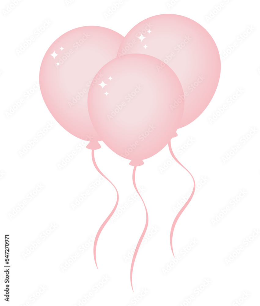 pink balloons design Stock Vector | Adobe Stock