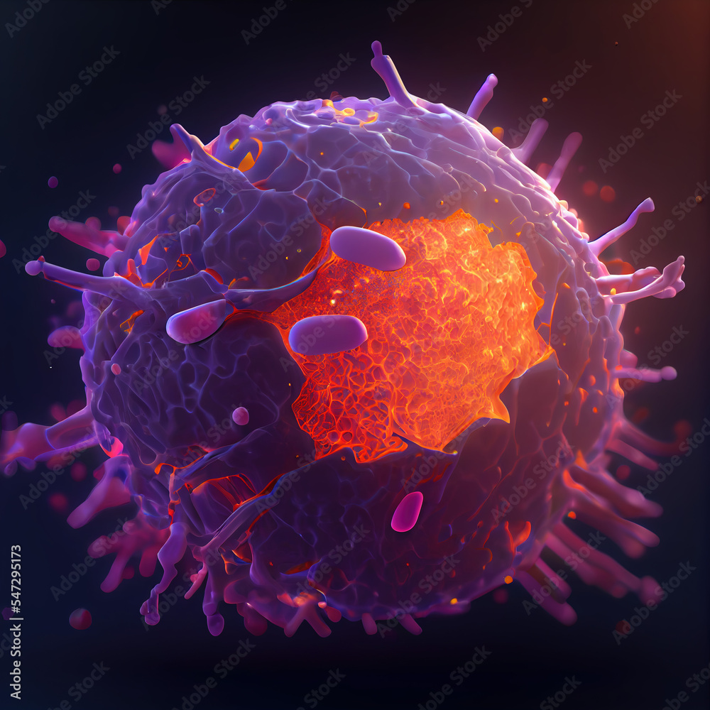 Human cell in apoptosis, artist's view, 3D render Stock Illustration ...
