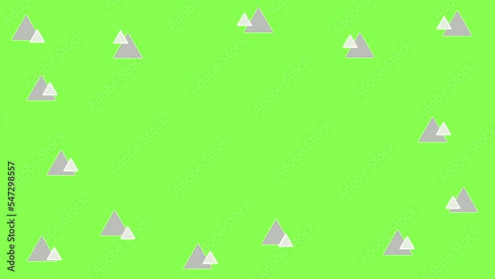 Triangles, geometric ornament. Chroma key stock footage. Decor ...