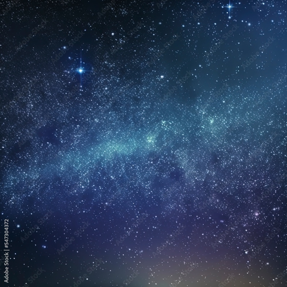 Stars in sky, starry night starlight shine of milky way, space cosmic ...