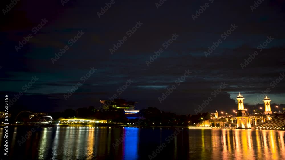 Lake side view of Putrajaya International Convention Centre PICC ...