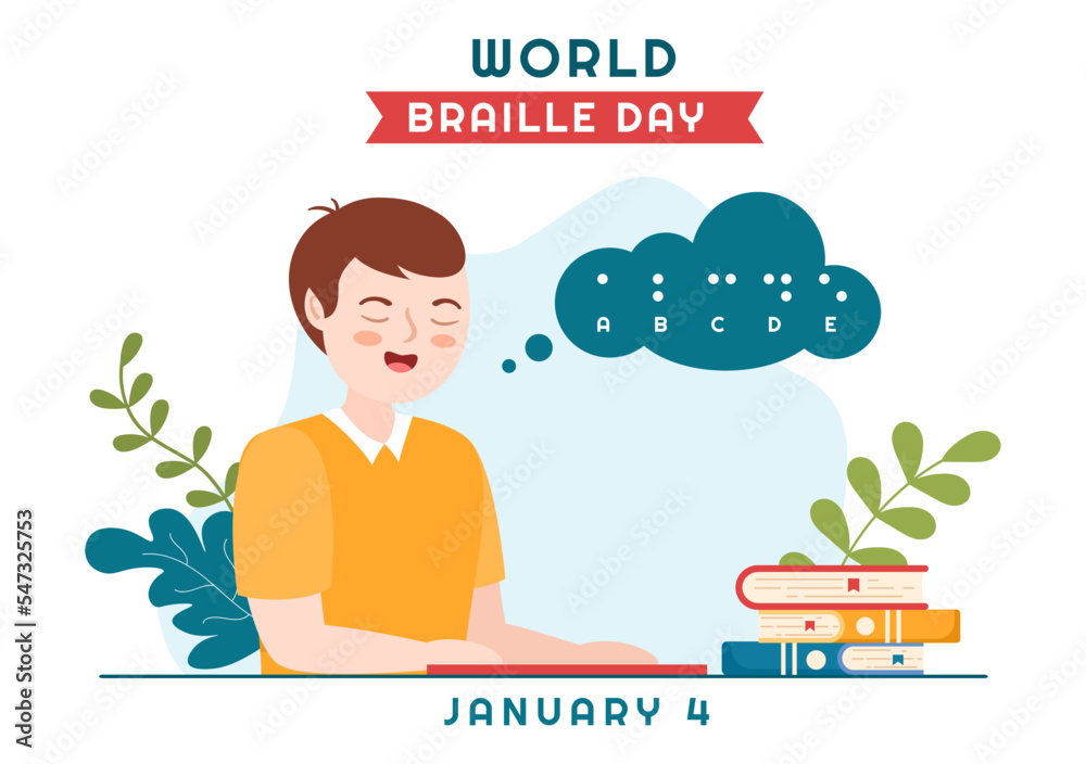 World Braille Day on 4th of January with Text by Alphabet for Means of ...