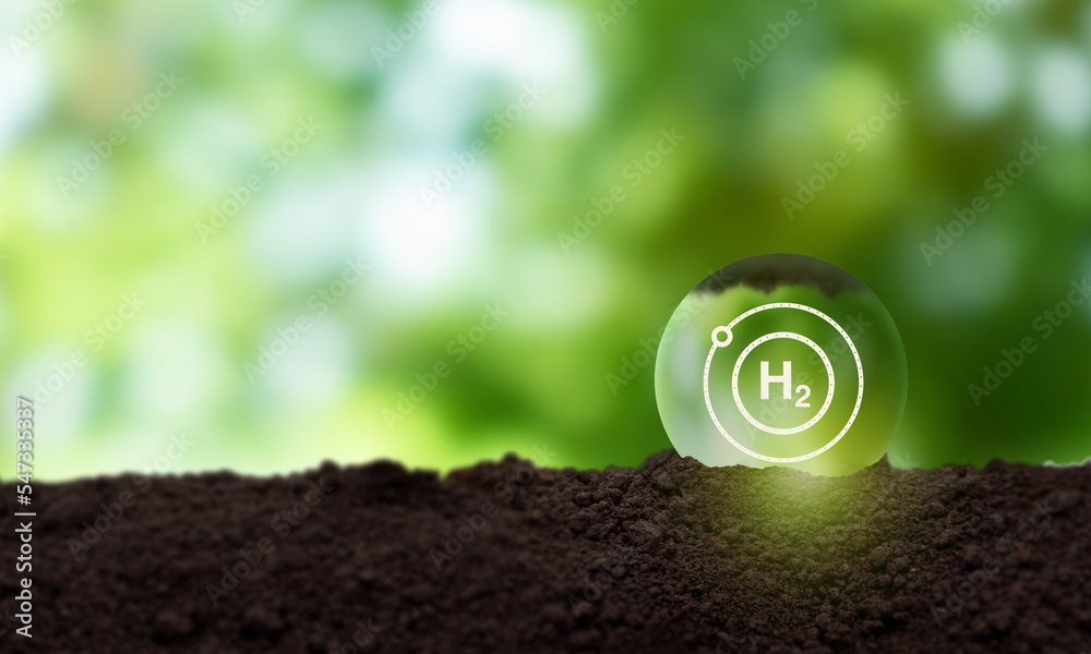 Clean hydrogen energy concept. Environment, eco friendly industry and ...