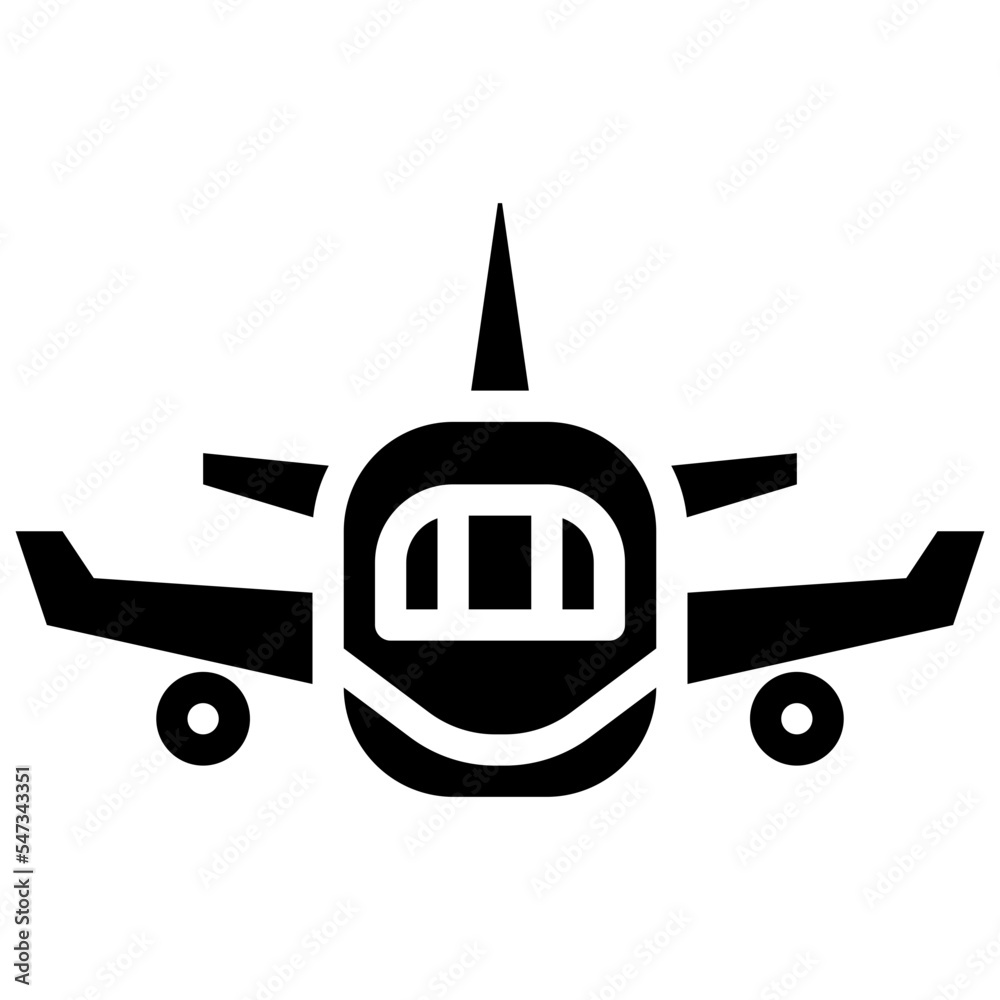 airplane transit transportation map icon Stock Vector | Adobe Stock