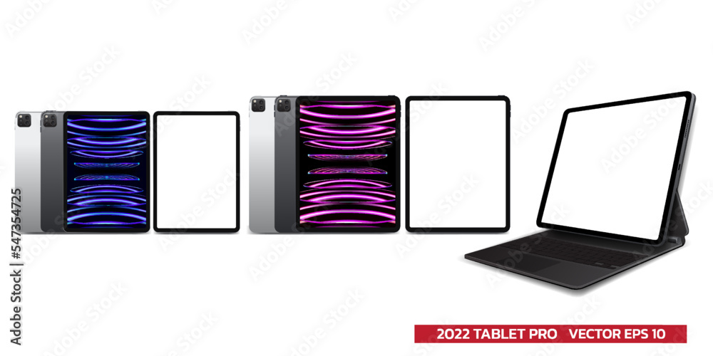 New generation 2022 tablet ,Mock up of popular tablet with 2 size 11 ...